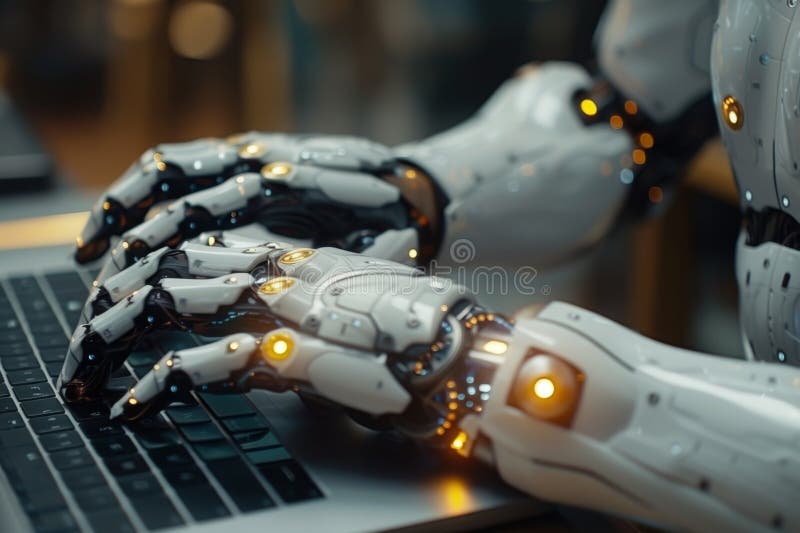 Close-up of Hands Working Typing on a Computer Keyboard Stock Photo ...