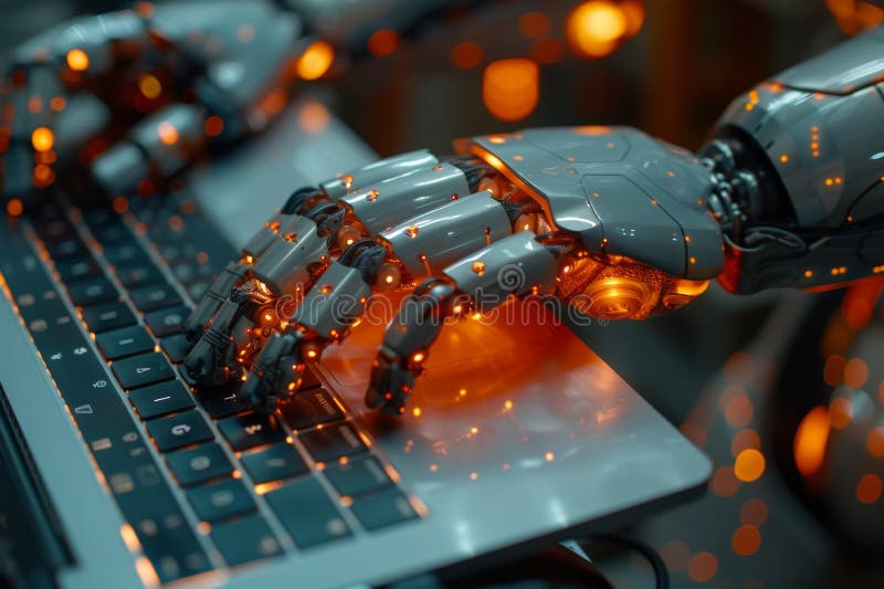 Close-up of Hands Working Typing on a Computer Keyboard Stock Photo ...