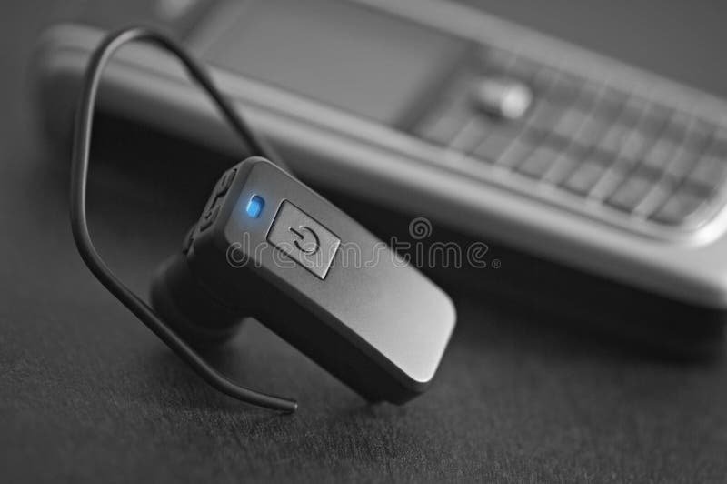 Close Up of a Handsfree Headset Device Stock Image - Image of speaker ...