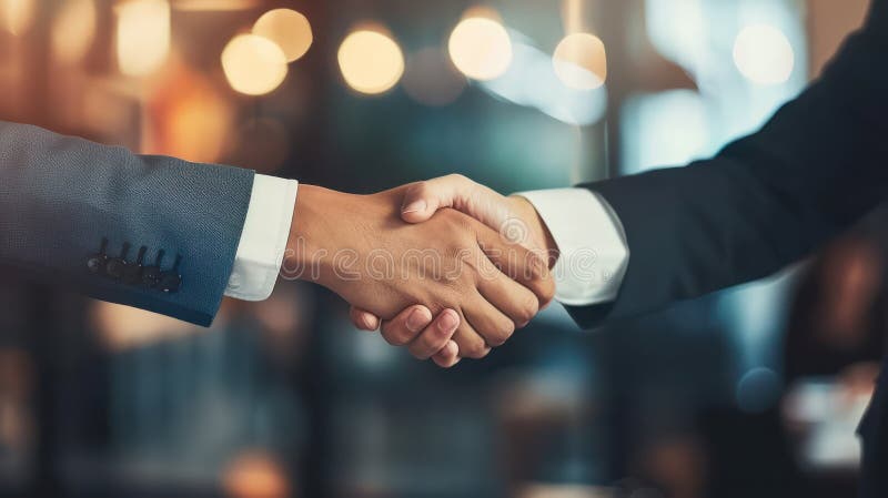 Close-up of a Handshake between a Business Executive Stock Illustration ...