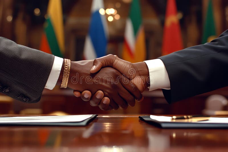Close Up Handshake Formal Diplomatic Setting Stock Photos - Free ...