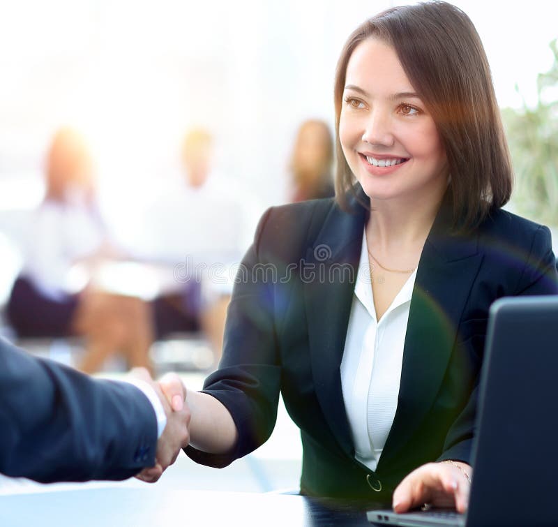 Close-up of a Handshake of a Manager and Customer in the Workpla Stock ...