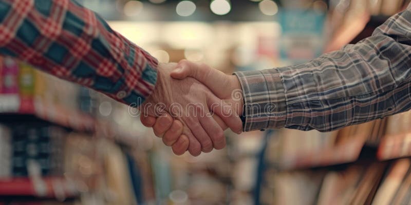 A Close-up of a Handshake between a Store Manager and a Satisfied ...