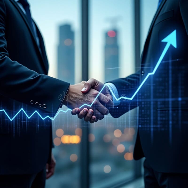 Close-up of a Handshake between Two Business Partners in a Bright ...