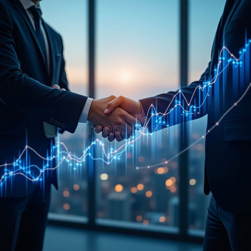 A Close-up of a Handshake between Two Business Partners in a Bright ...