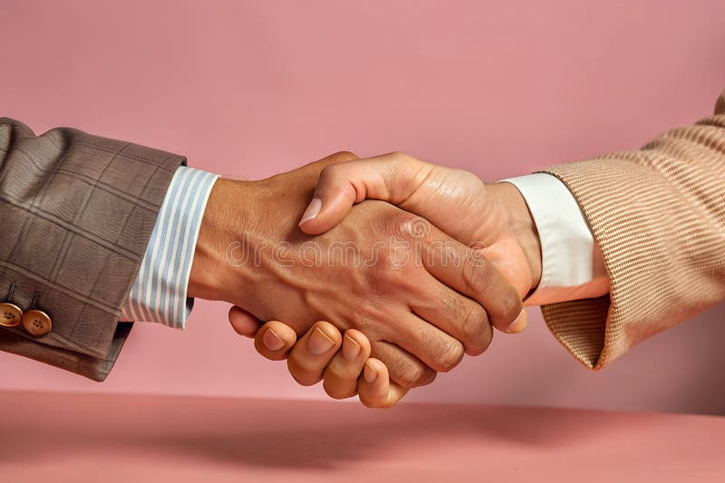 A Close-up of a Handshake between Two Individuals Stock Illustration ...