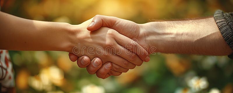 Close-up Handshake with a Warm Backdrop Stock Photo - Image of ...