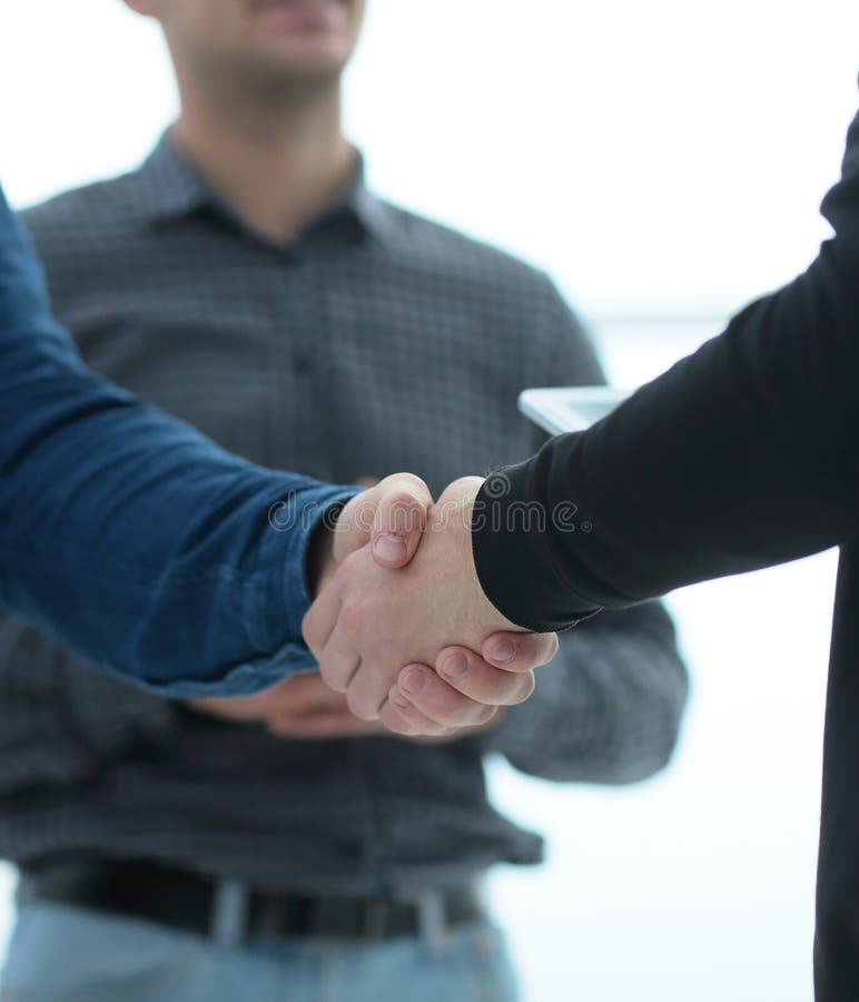 Close Up. Handshake of Young Business People Stock Image - Image of ...