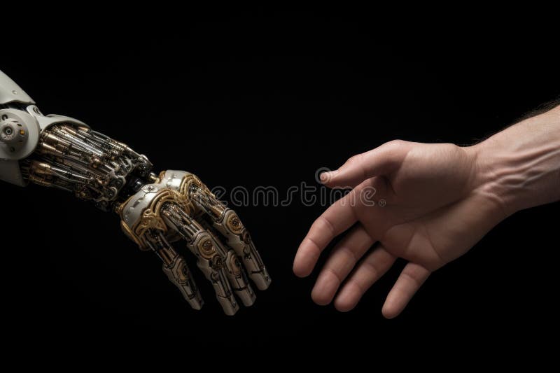 Close Up of Handshakes between Identical Robotic Hands Stock Image ...