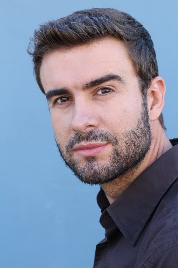 Close Up of a Handsome Bearded Man Stock Photo - Image of hispanic ...