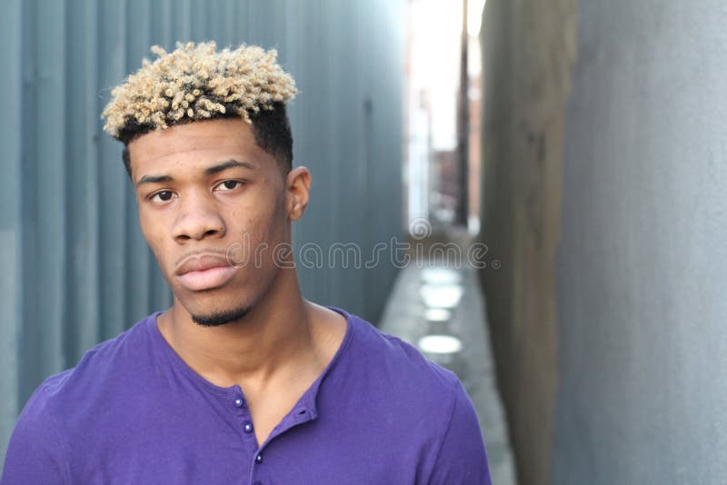 Close-up of Handsome Young, Dark-skinned Man with Copy Space Stock ...