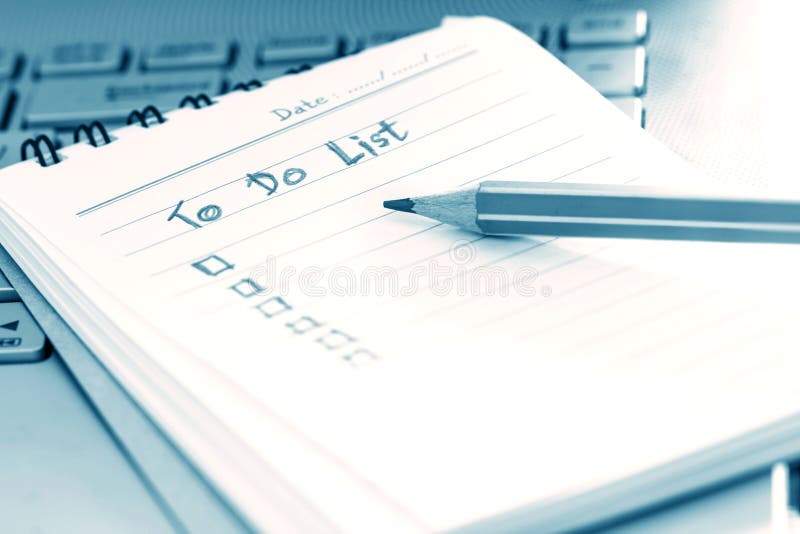Close Up the Handwritten To Do List Plan in Small Note Book , Mo Stock ...