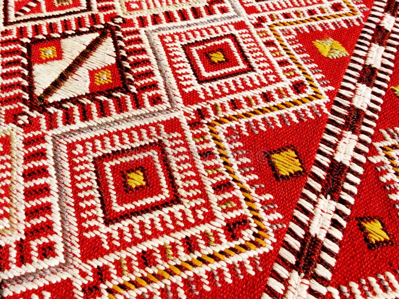 Close Up of a Hanged Colourful Handmade Traditional Wool Rug Stock ...