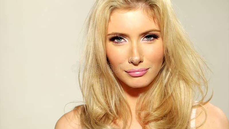 Close Up Of Blond Beautiful Woman Taking Shower After Swimming In Pool