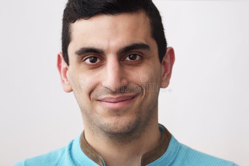 Close-up of a Happy Middle Eastern Man`s Face, Stock Photo - Image of ...