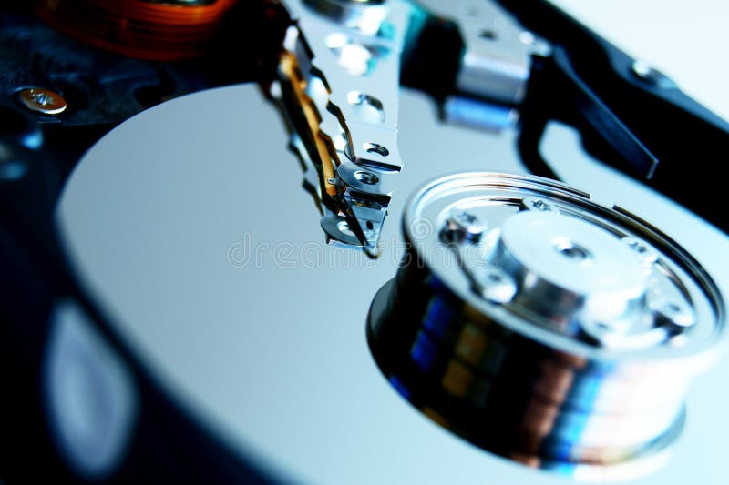 Close up of hard disk . stock photo. Image of equipment - 23981718