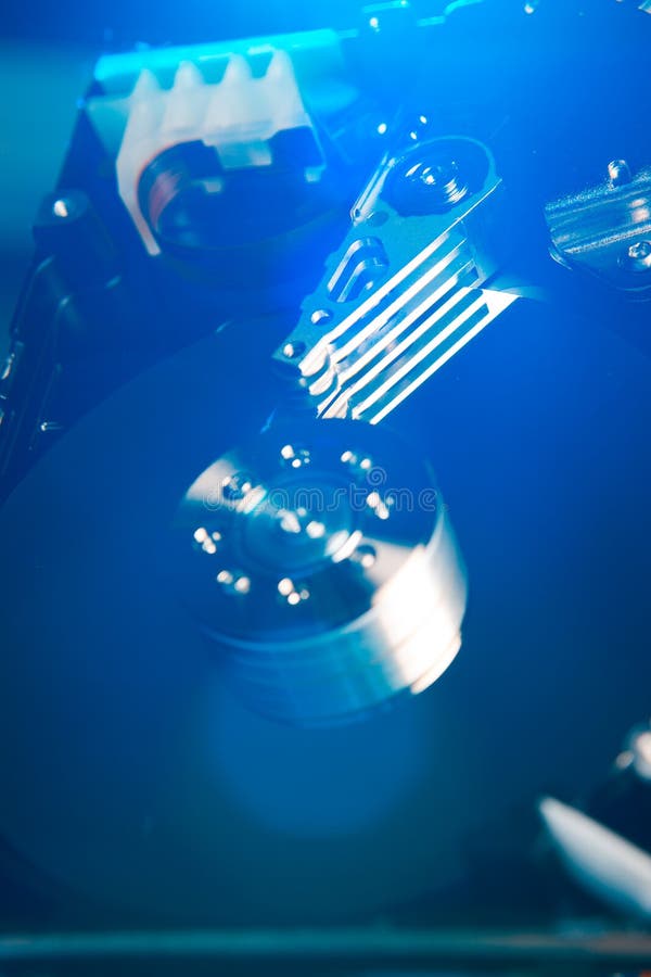 Close Up of Hard Disk with Abstract Reflection Stock Image - Image of ...