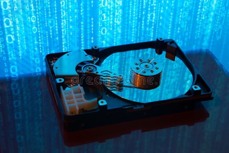 Close Up of Hard Disk with Abstract Reflection Stock Image - Image of ...