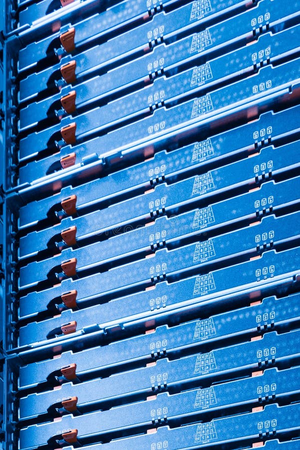 Close-up of Hard Disk Clusters Used for Large Database Stock Photo ...