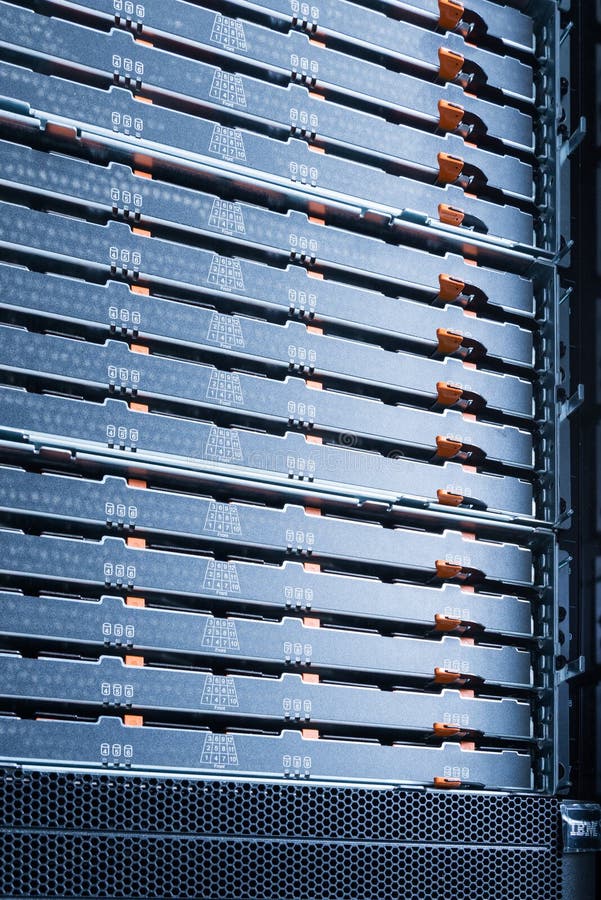 Close-up of Hard Disk Clusters Used for Large Database Stock Image ...