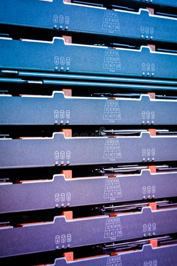 Close-up of Hard Disk Clusters Used for Large Database Stock Image ...