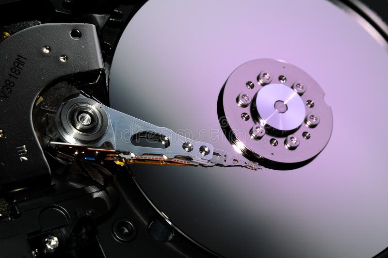 Close Up of Hard Disk with Effects Stock Photo - Image of disc, file ...