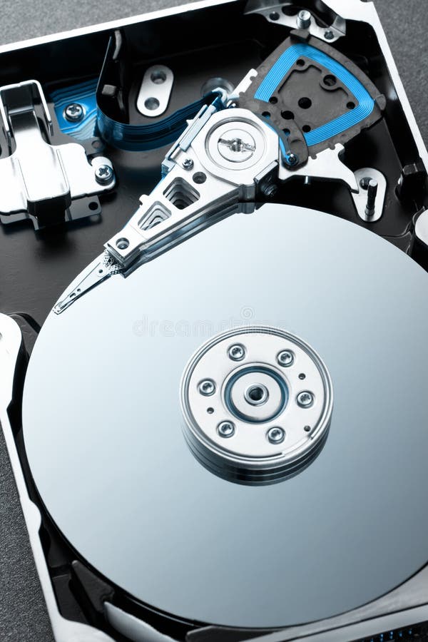 Close Up of Hardisk S Internal Mechanism Stock Photo - Image of detail ...