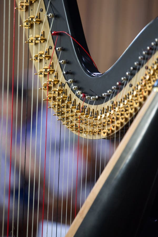 Close up of harp stock photo. Image of elegance, detail - 237948762
