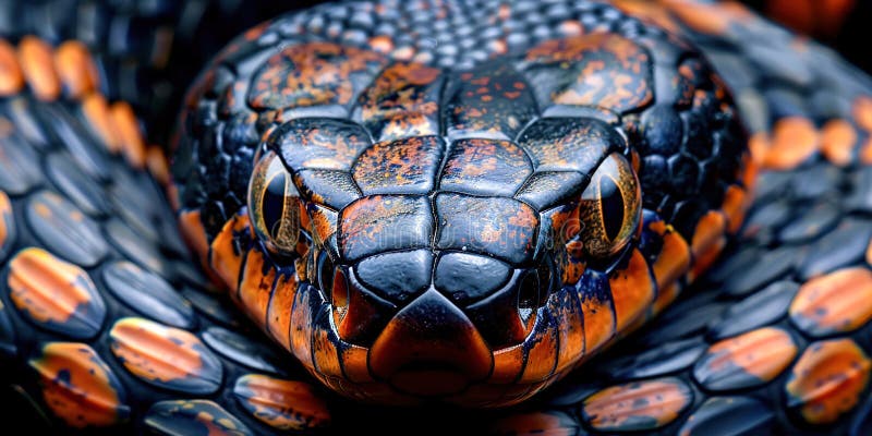 Close-up of the Head of a Poisonous Snake Stock Image - Image of ...