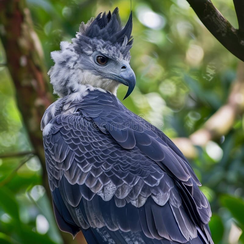 Close Up Head Shot of Harpy Eagle Stock Illustration - Illustration of ...