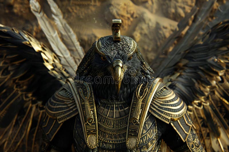 Close-up of the Head of a Warrior in the Form of an Eagle Stock ...