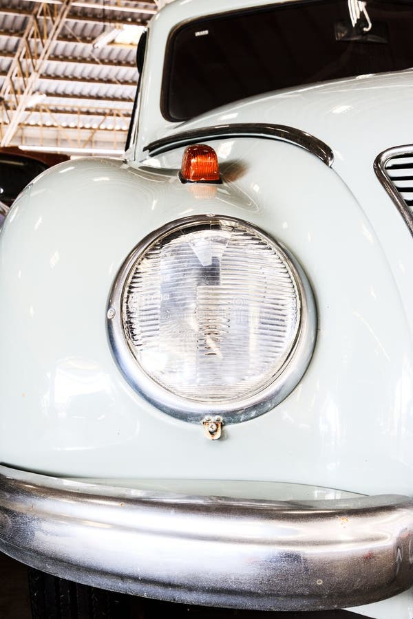 Close Up of Headlight Lamp Vintage Classic Car. Stock Image - Image of ...