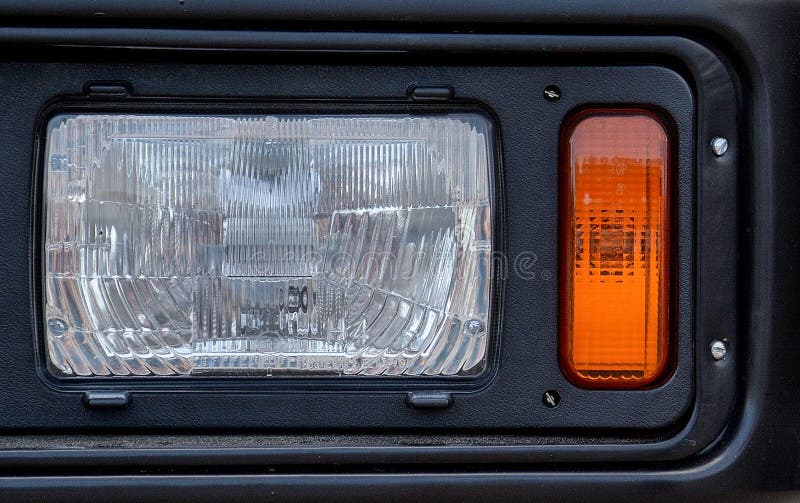 Close-up Headlight Military Car Stock Photo - Image of wheel, green ...