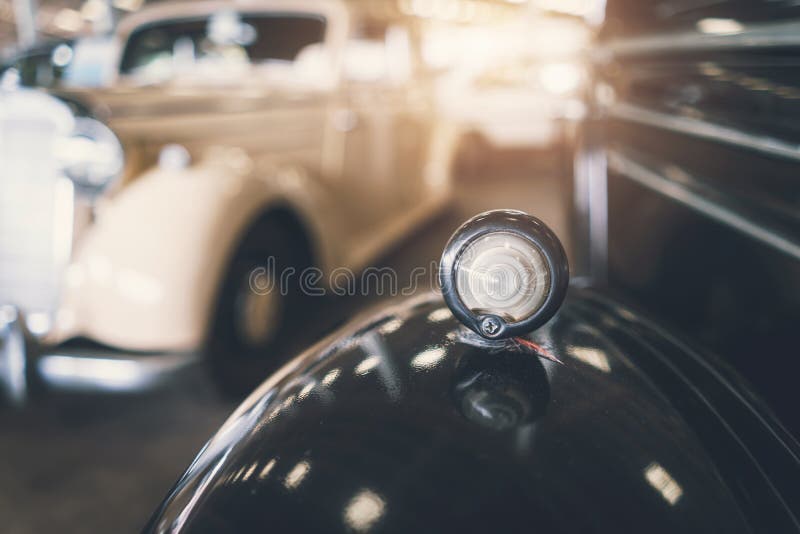 Close Up of Headlight Retro Classic Car Stock Image - Image of motor ...
