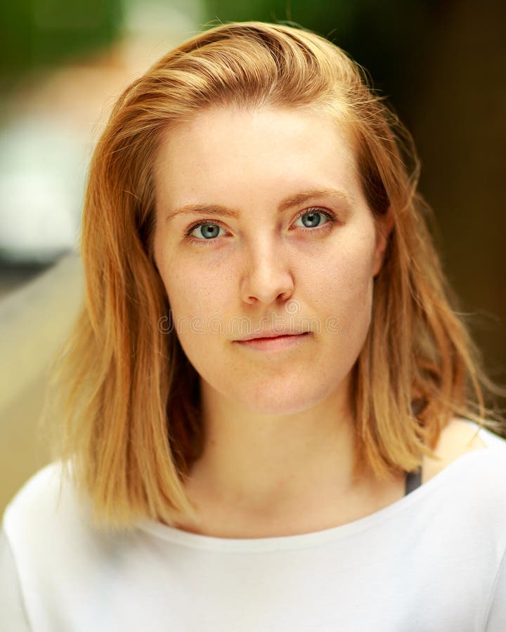 A Headshot of a Young Woman Stock Image - Image of female, cheerful ...