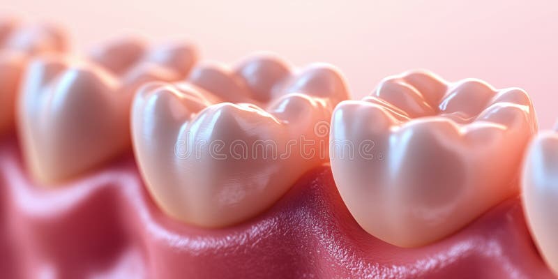 Close Up of Healthy Teeth and Gums with Realistic and Detailed Texture ...