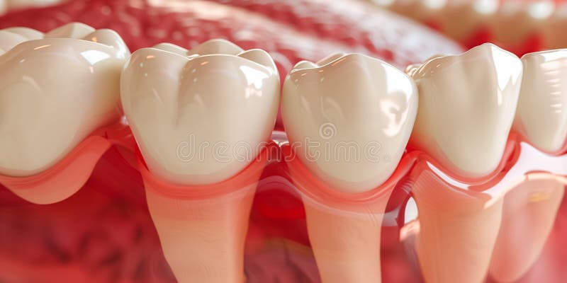 Close Up of Healthy Teeth. Medically Accurate 3D Illustration of Dental ...