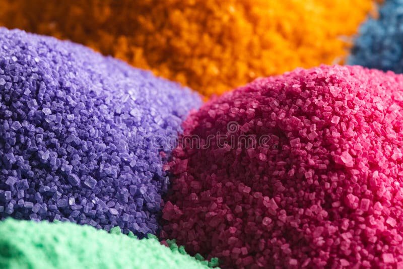 Close Up of Heaps of Multi Coloured Sand Stock Photo - Image of ...