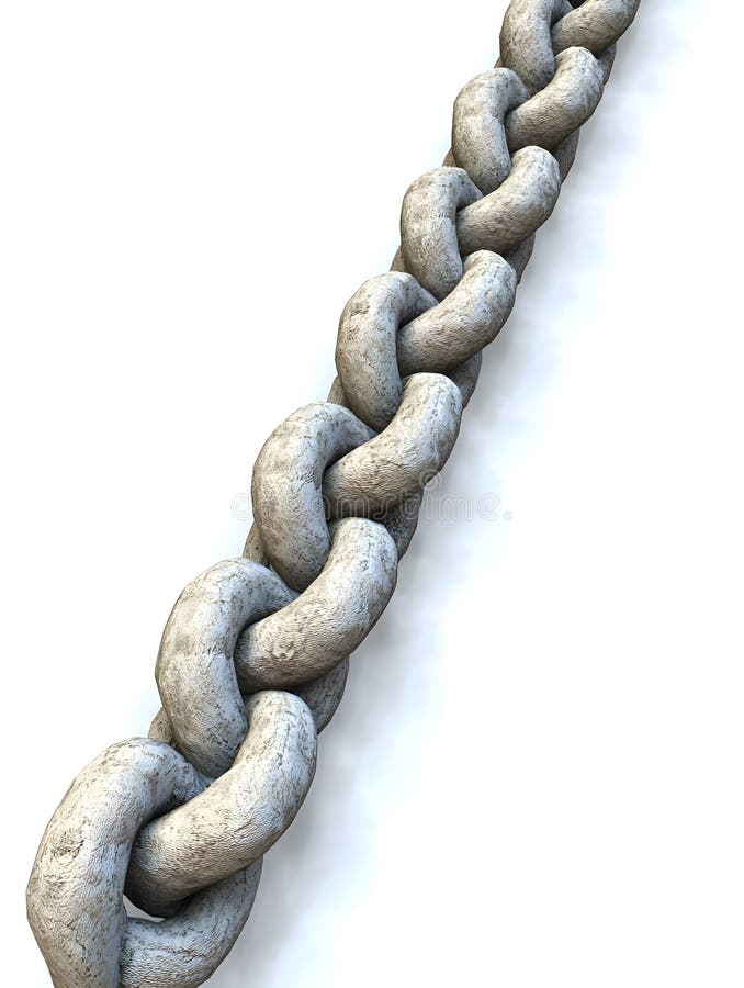 Close-up of a Heavy Metal Chain Link Stock Illustration - Illustration ...