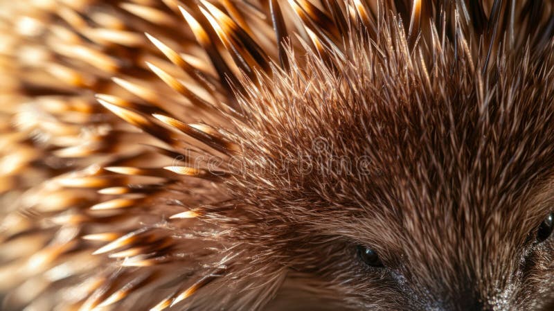 Close-up of a Hedgehog S Spikes and Eye Stock Illustration ...