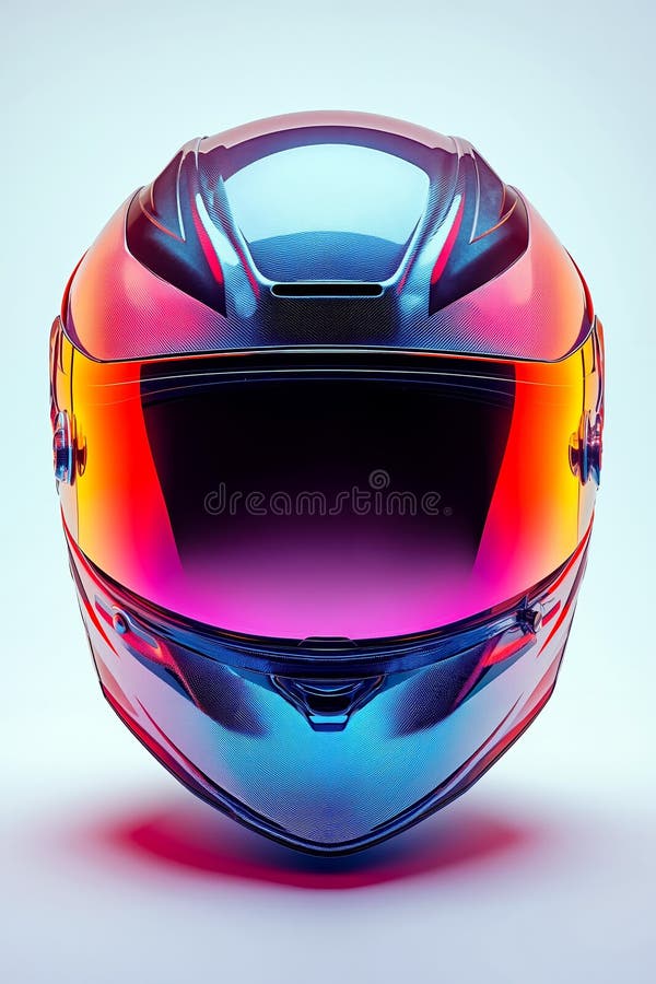 A Close Up of a Helmet on a Blue Background Stock Image - Image of ...