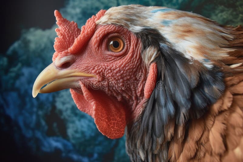 Close-up of a Hens Beak Pecking the Earth Stock Illustration ...
