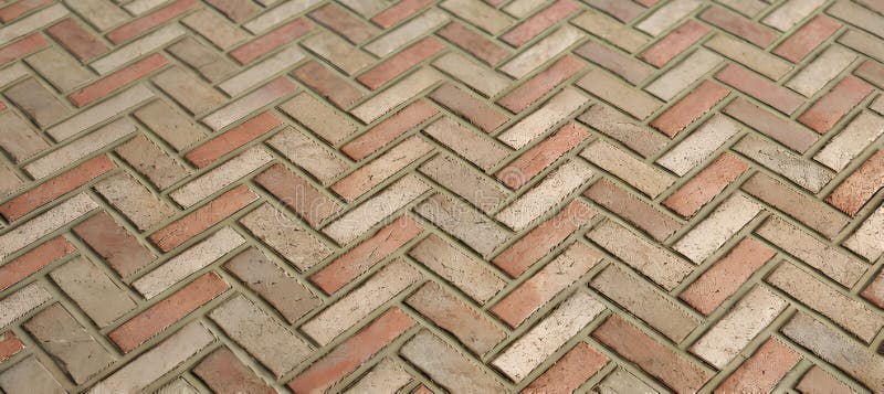 Closeup of a Herringbone Brick Pattern Stock Illustration ...