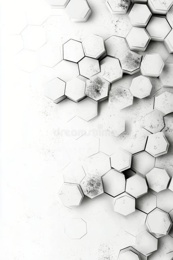 Close Up of Hexagonal Shapes on a Wall, Forming a Textured Pattern in ...
