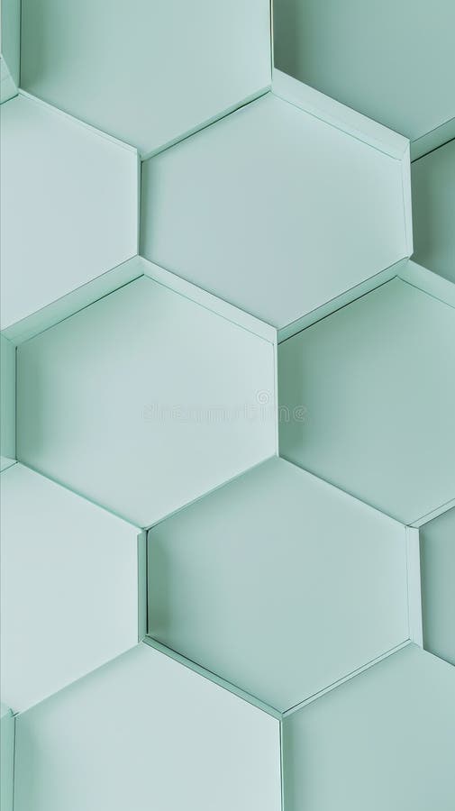 Close Up of Hexagonal Tile Wall Stock Photo - Image of design, closeup ...