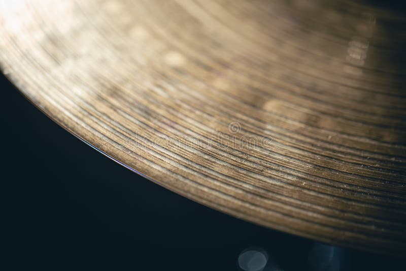 Close Up of Hi Hat Surface, Drum Cymbal Close-up. Stock Image - Image ...