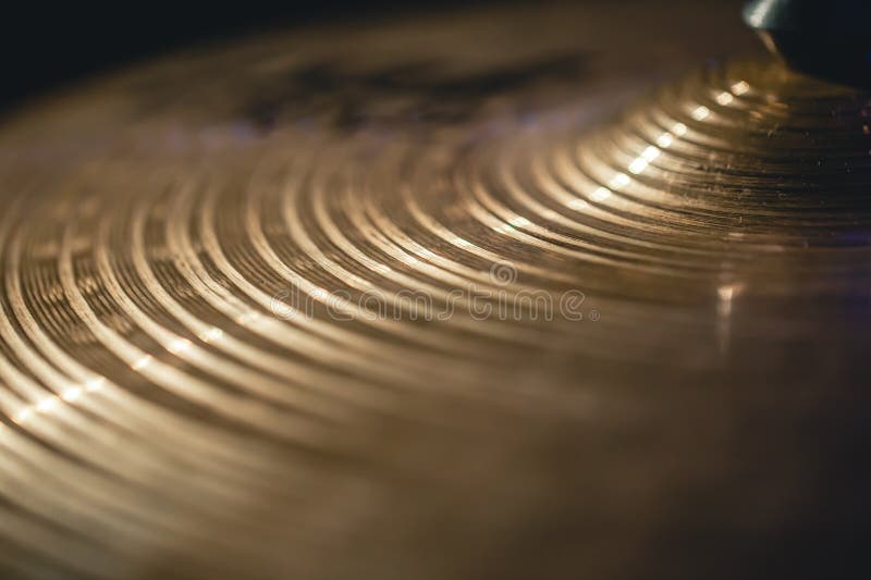 Close Up of Hi Hat Surface, Drum Cymbal Close-up. Stock Image - Image ...