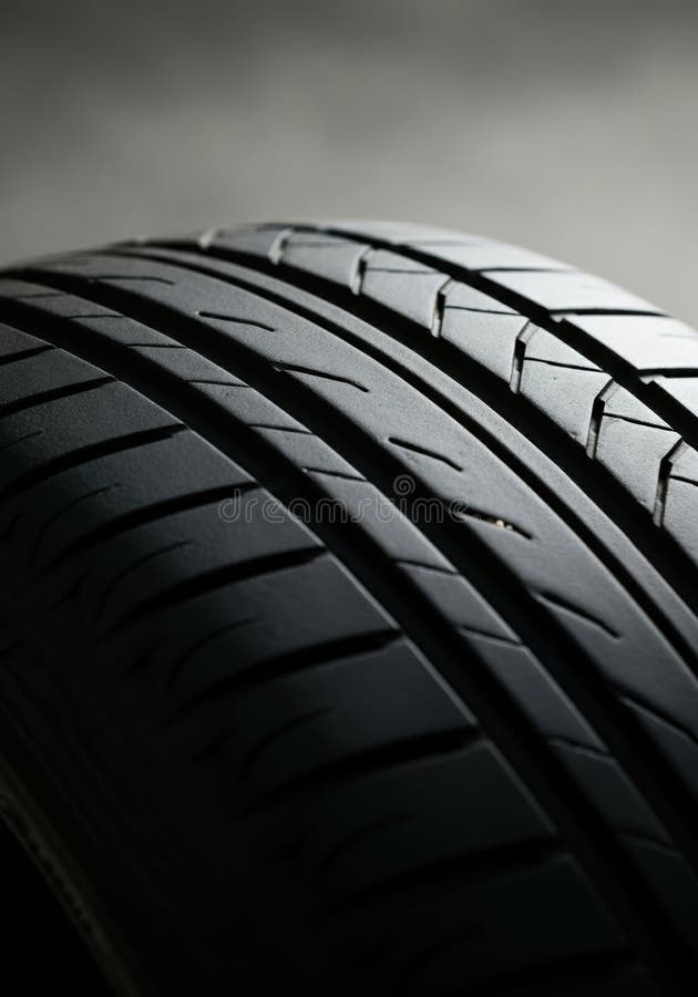 Close Up Car Tire Showcasing Its Tread Design Structure Stock Photos ...