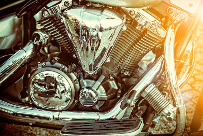 Close Up of a High Power Motorcycle Stock Image - Image of light ...