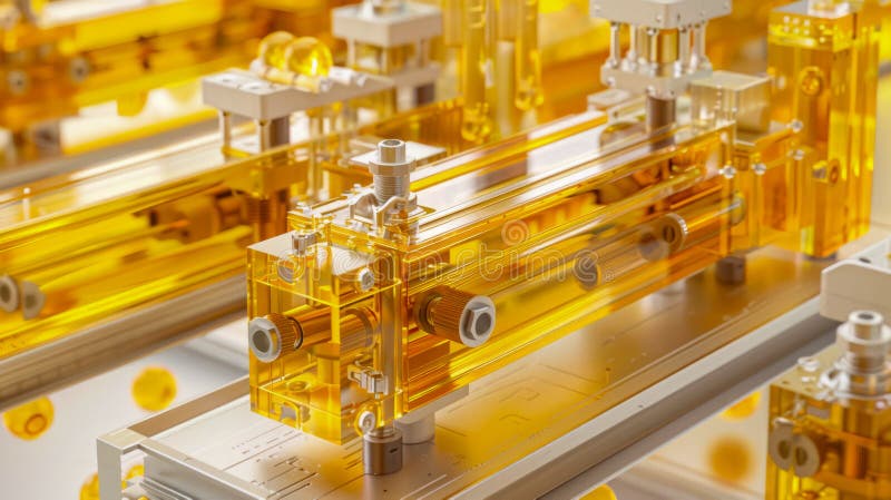 Close Up of High Precision Industrial 3D Printer Parts during ...